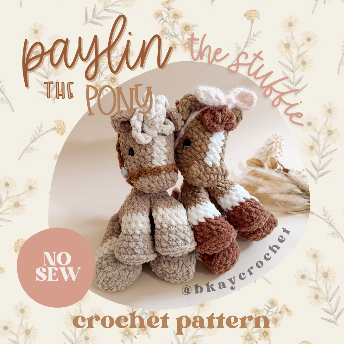 Paylin the Pony STUFFIE Crochet Pattern – Bkay Crochet